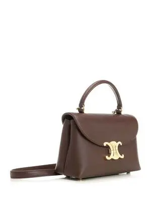 Celine Nino Teen Bag In Garnet Leather - Brown