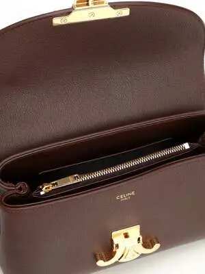 Celine Nino Teen Bag In Garnet Leather - Brown