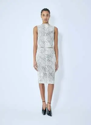 Alexander Wang Snake-print Embossed Tank Top