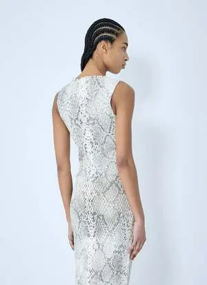 Alexander Wang Snake-print Embossed Tank Top