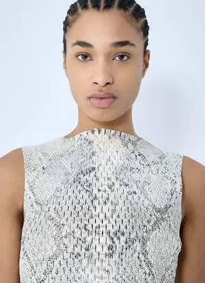 Alexander Wang Snake-print Embossed Tank Top