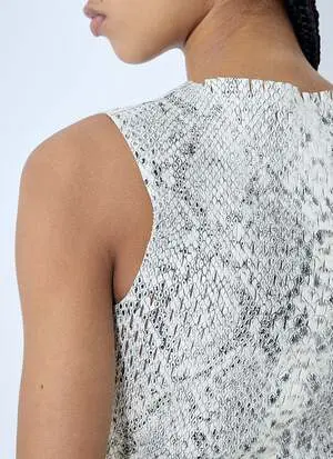 Alexander Wang Snake-print Embossed Tank Top