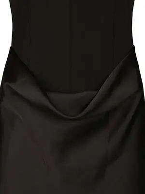 ROTATE BY BIRGER CHRISTENSEN Cap Sleeve Draped Maxi Dress - Black