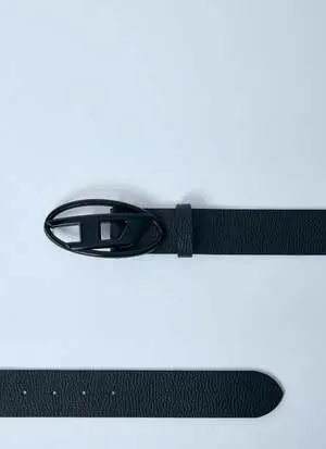 DIESEL® B-1dr Leather Belt - Black