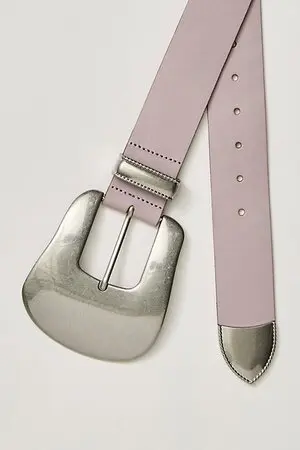Free People Opalite Leather Belt - Lost Lilac