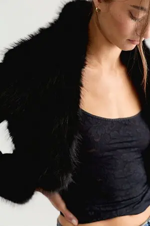 Free People Penny Lane Fur Bolero