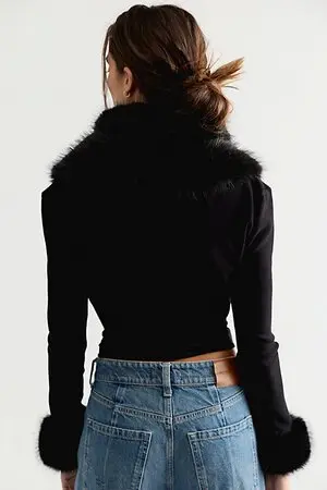 Free People Penny Lane Fur Bolero
