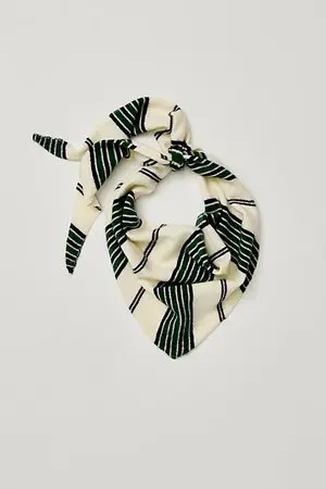 Free People Rugby Triangle Scarf - Varsity Green