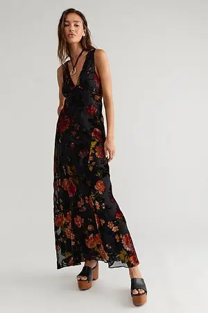Anna Sui Folia Devore Maxi Dress