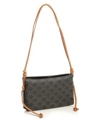 Celine Trio Flap Triomphe Canvas - Brown