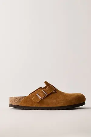 BIRKENSTOCK Boston Soft Footbed Suede Clogs - Mink