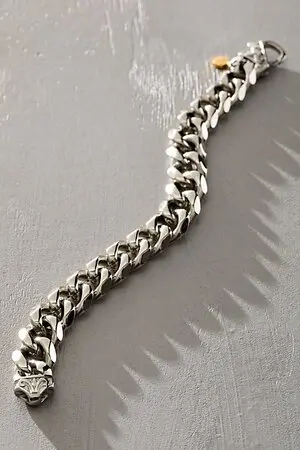 ATELIER CG Handmade Stainless Steel Curb Chain Bracelet - Slvr/argnt