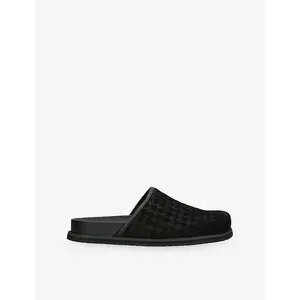 Amiri Monogram Suede Clogs