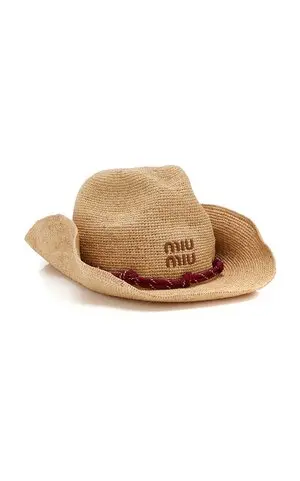 Miu Miu Raffia Cowboy Hat