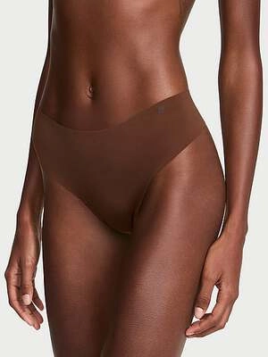Victoria's Secret No-show Mid-rise Thong Panty Brown