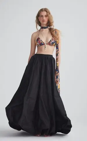 DAR ZÉRO STUDIO Exclusive Tech-silk Bubble Maxi Skirt