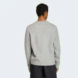 Adidas Trefoil Essentials Fully Knit Sweater - Medium Grey Heather