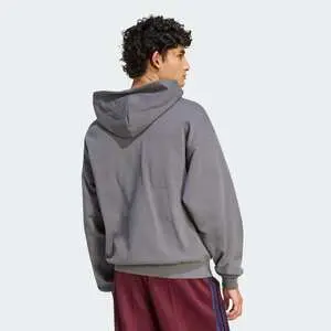Adidas Kit Small Logo Full-zip Hoodie - Grey Five