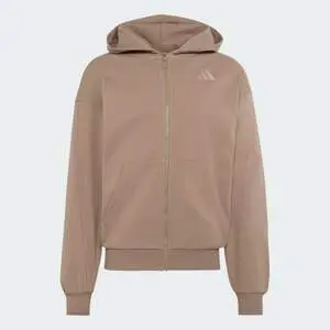 Adidas Full-zip Hoodie With Small Logo Detail - Khaki Six