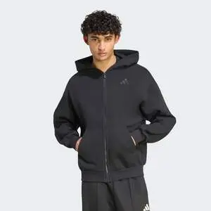 Adidas Kit Small Logo Full-zip Hoodie - Black