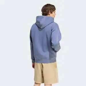 Adidas Trefoil Essentials Washed Full Zip Hoodie - Dark Blue