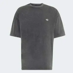 Adidas Trefoil Essentials Washed Loose Dropped Shoulder Tee - Black
