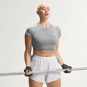 Adidas Originals Sport Superstar Bra Tee Grey - Grey Three