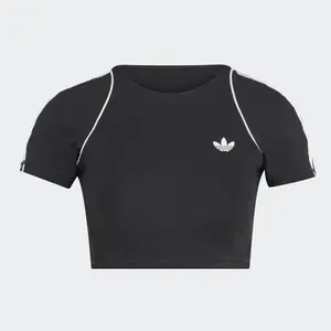 Adidas Originals Sport Superstar Cropped Tee - Black