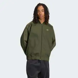 Adidas Sst Adicolor Classics Cotton Twill Track Top Dark Green - Night Cargo