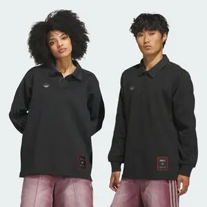 Adidas Skateboarding X Tyshawn Rugby Long Sleeve Shirt - Black