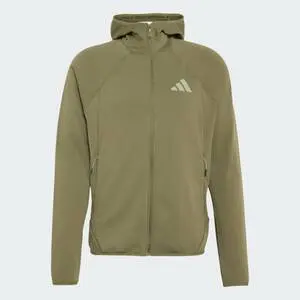 Adidas Xperior Climawarm+ Ventknit Fleece Hooded Jacket - Olive Strata