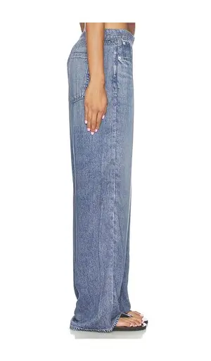 Rag & Bone Slink Wide Leg Pull On Jeans - Blue