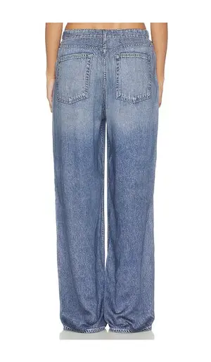Rag & Bone Slink Wide Leg Pull On Jeans - Blue