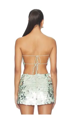 Retrofete Maeva Sequin Top - Green