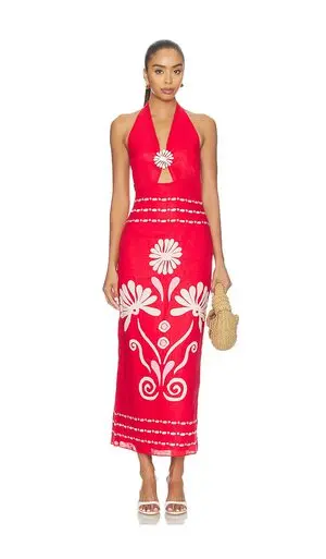 CALA DE LA CRUZ Orly Dress - Red