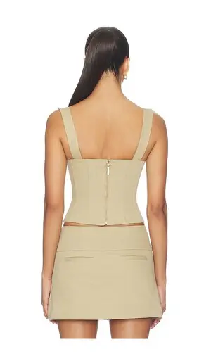 Cult Gaia Oren Top A Structured Corset Bodice With Hidden Zip Closure