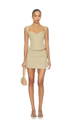 Cult Gaia Oren Top A Structured Corset Bodice With Hidden Zip Closure