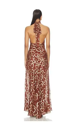 Delfi Sahara Halterneck Maxi Dress