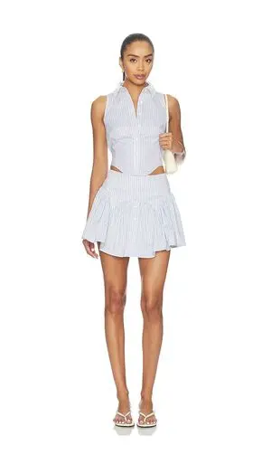 FLEUR DU MAL Embroidery Lace Collar Bib Top