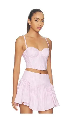 FLEUR DU MAL Poplin Cropped Hamptons Bustier