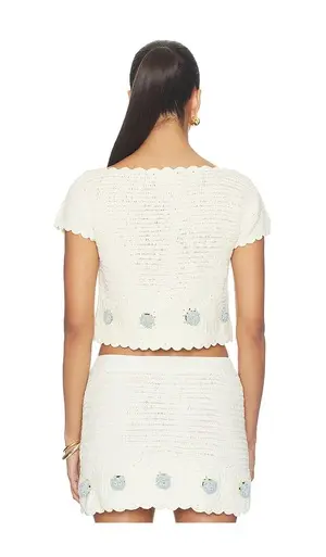 For Love & Lemons Lara Crochet Top