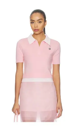 Monse Double Half Front Placket Knit Tee