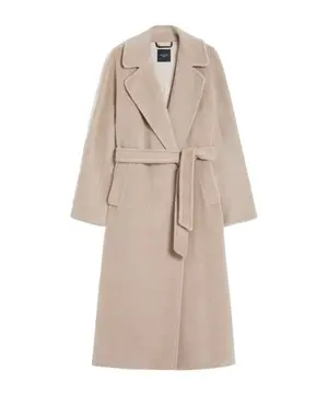 Max Mara Tempera Belted Long-sleeved Coat - Taupe