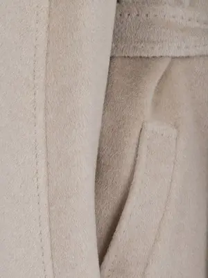 Max Mara Tempera Belted Long-sleeved Coat - Taupe