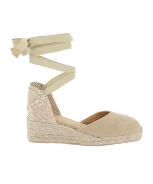CastaÑer Carina /3/002 Ankle Strap Wedge Espadrilles - Nude