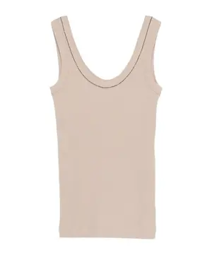 Brunello Cucinelli Embellished Tank Top - Nude