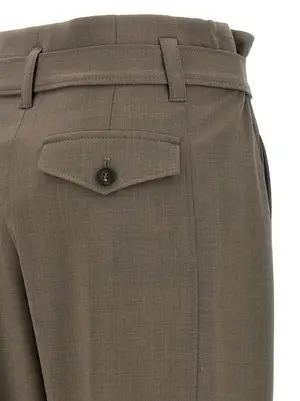 Brunello Cucinelli Belted Wide Leg Pants