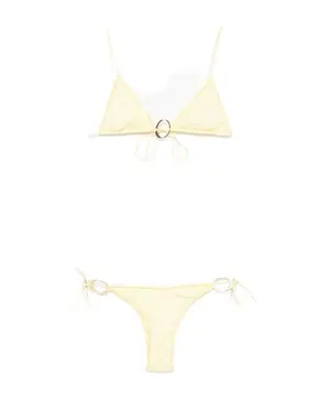 Oseree Ring-detail Bikini - White