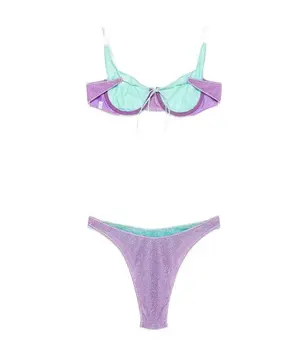 Oseree Glitter-effect Underwired Bikini