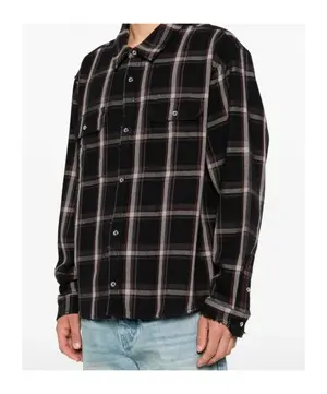PURPLE BRAND Check-pattern Cotton Shirt